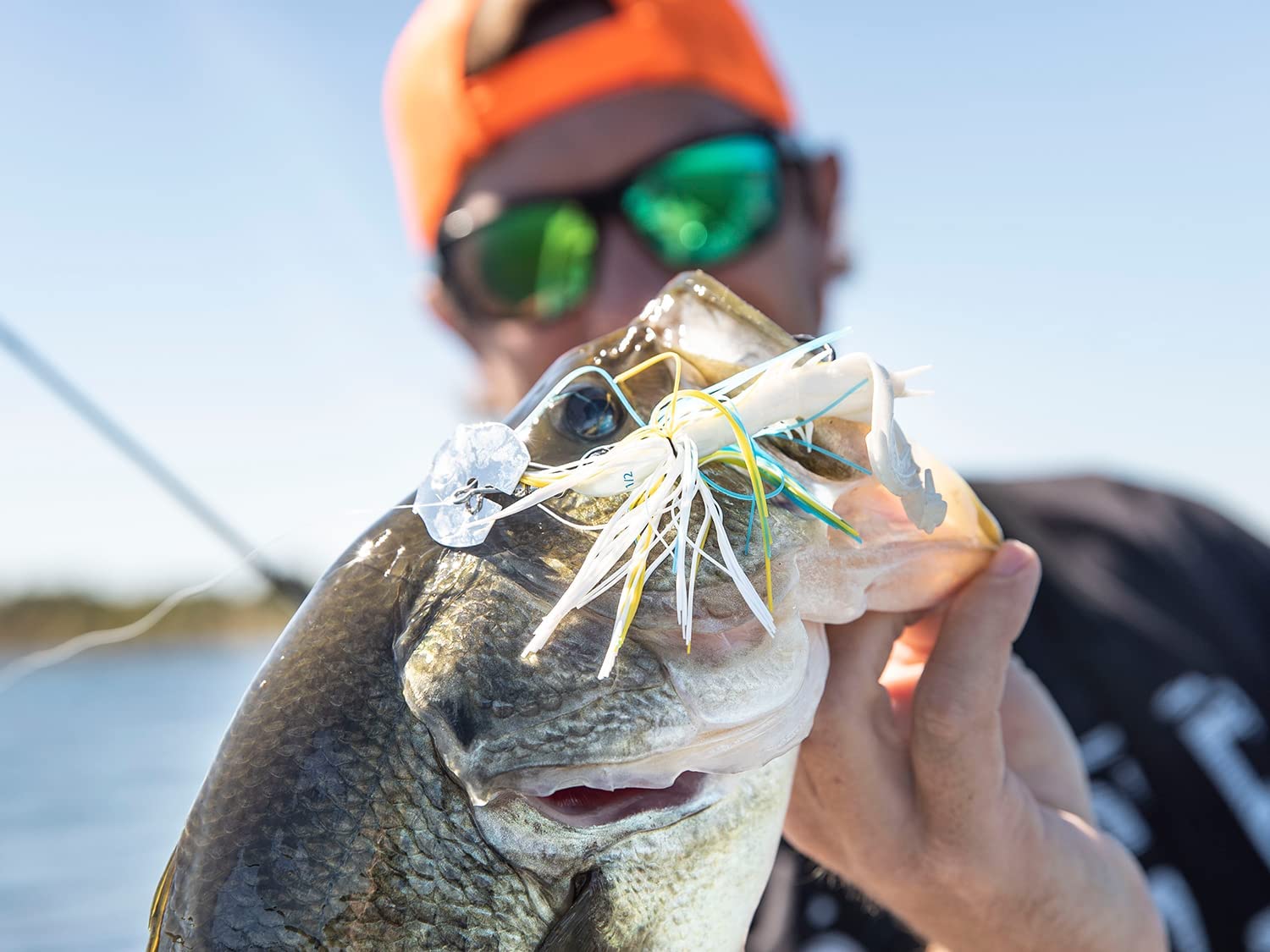 Catch Co. Googan Squad Clickbait Fire Craw | 3/8 | Bladed Jig | Bass Fishing Jig |