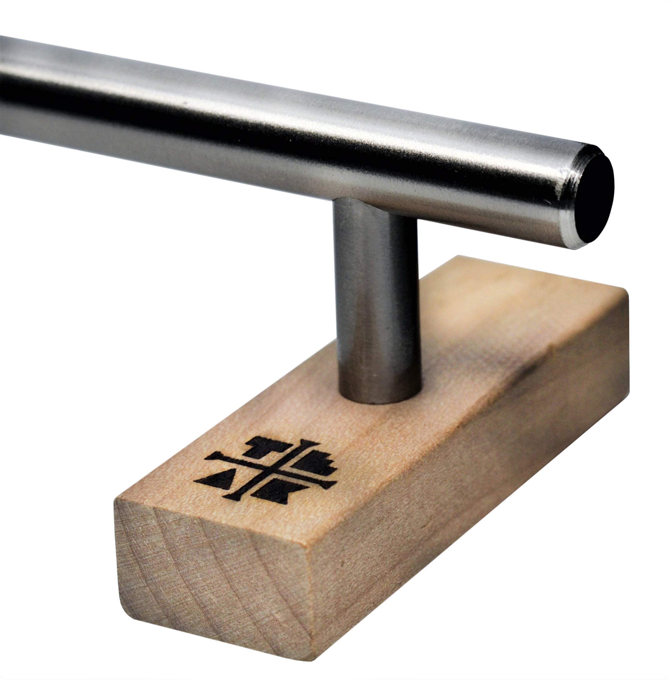Teak Tuning Round Fingerboard Rail - 2X Long Edition - Silver - 21" Long, 2" Tall - Prolific Series