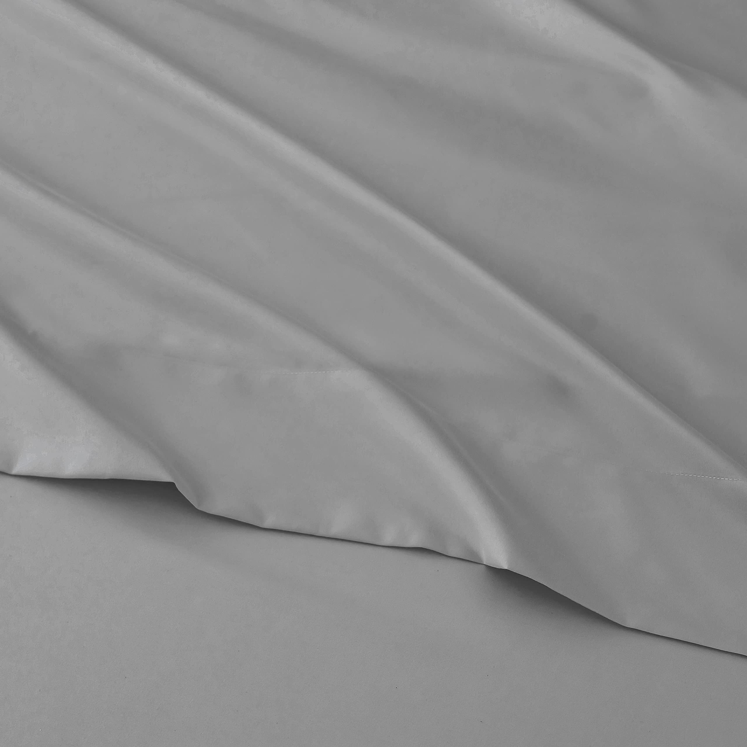 Chic Deep Pockets Queen Sheets - Super Soft Comfortable Brushed Microfiber, Cool Wrinkle Free Bed Sheets - 1 Flat Sheet 1Fitted Sheet 2 Pillowcases High Thread Count Bedding Sheets, Grey