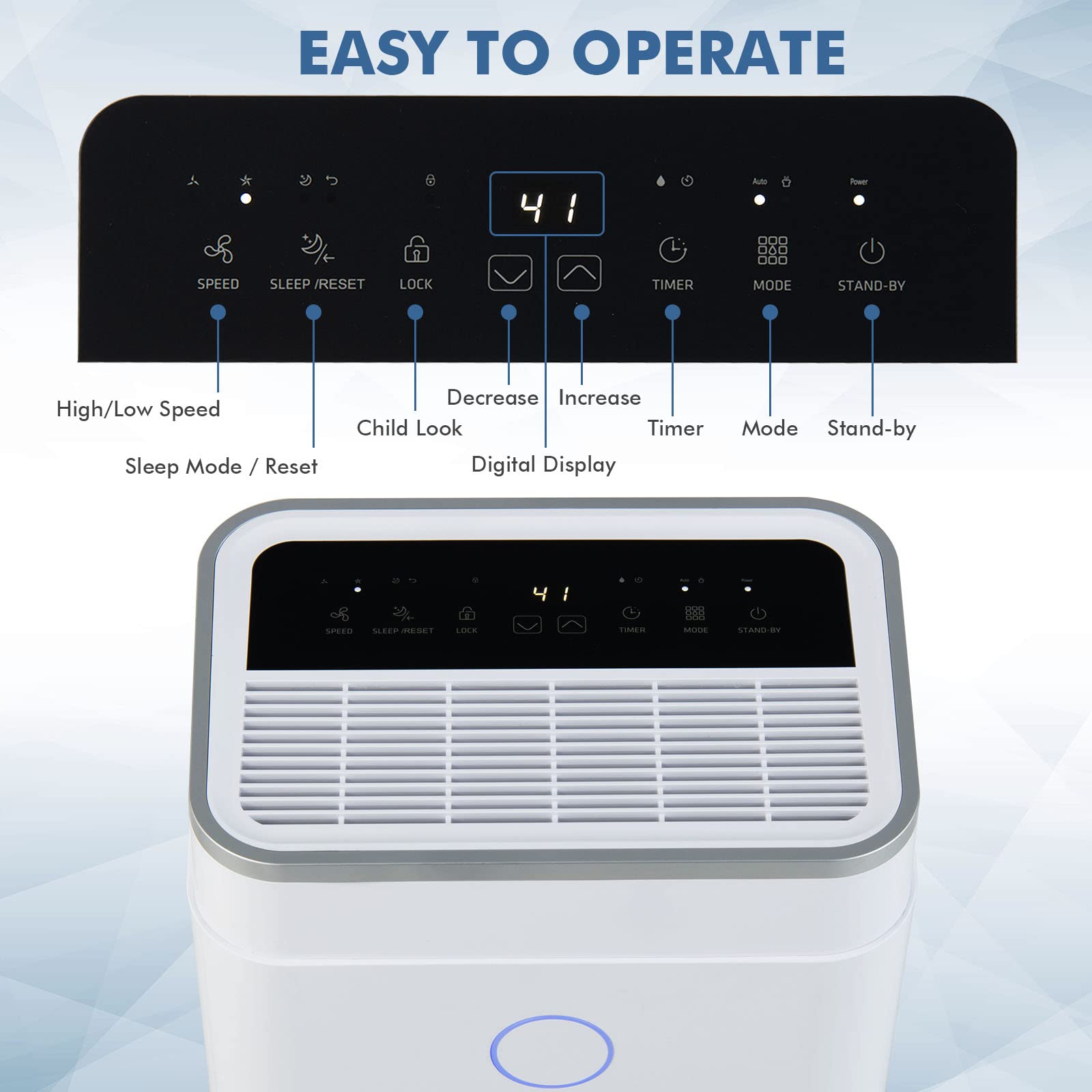 COSTWAY 4000 Sq. Ft Dehumidifier for Basement, 60 Pints Dehumidifier with Drain Hose, 3 Modes, 3-Color Digital Display, 24H Timer, 1.7 Gallon Water Tank, Auto Defrost, Ideal for Home, Large Room