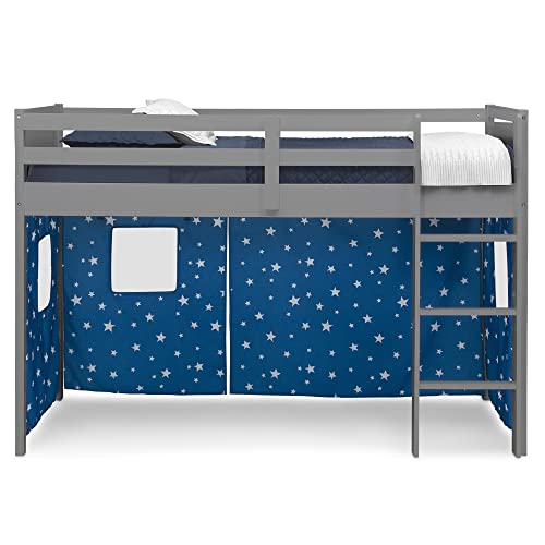 Delta Children Loft Bed Tent - Curtain Set for Twin Loft Bed (Bed Sold Separately), Blue Stars