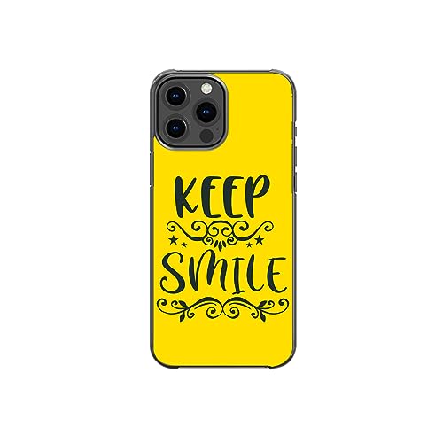Keep Smiling Inspirational Motivational Positive Pattern Art Design Anti-Fall and Shockproof Gift iPhone Case (iPhone 5/5s/5se)