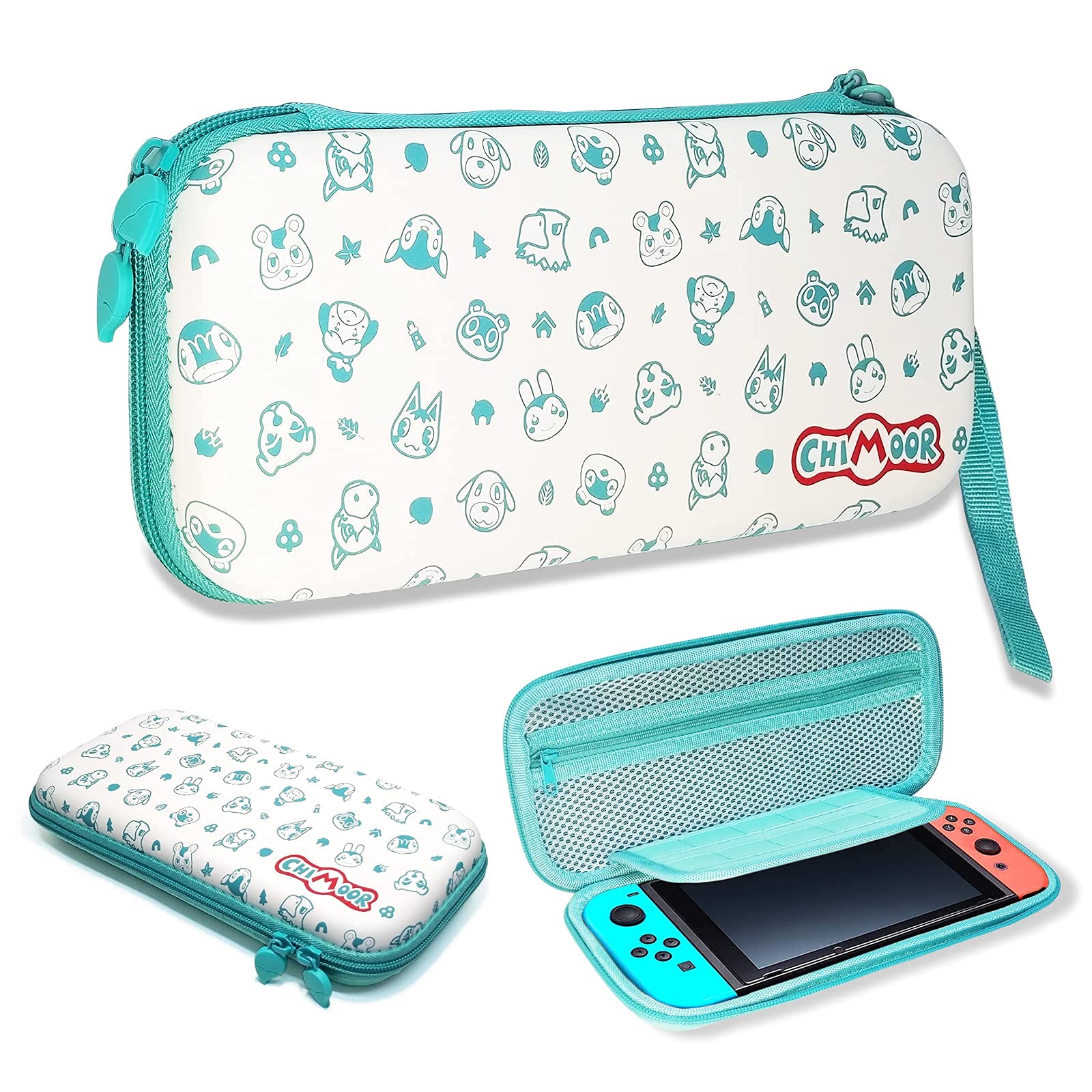 Chimoor Switch Case For Nintendo Switch OLED (2021) Carrying Case Compatible With Nintendo Switch Switch Game Case 10 Game Cards Holders Slots Inner Storage Bag for Switch Console Game Accessories