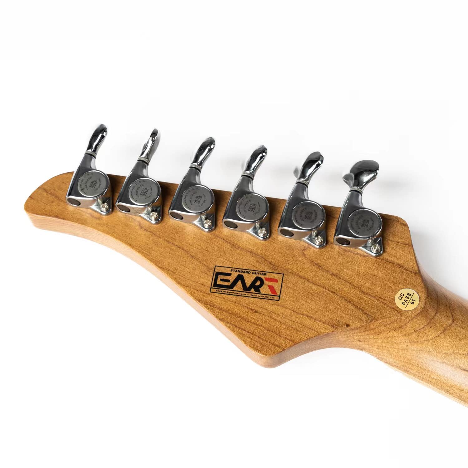 EART E-TT72 6 String Semi-Hollow-Body Electric Guitar Versatile Playability, Powerful Humbucker Pickups Fixed Bridge Guitars
