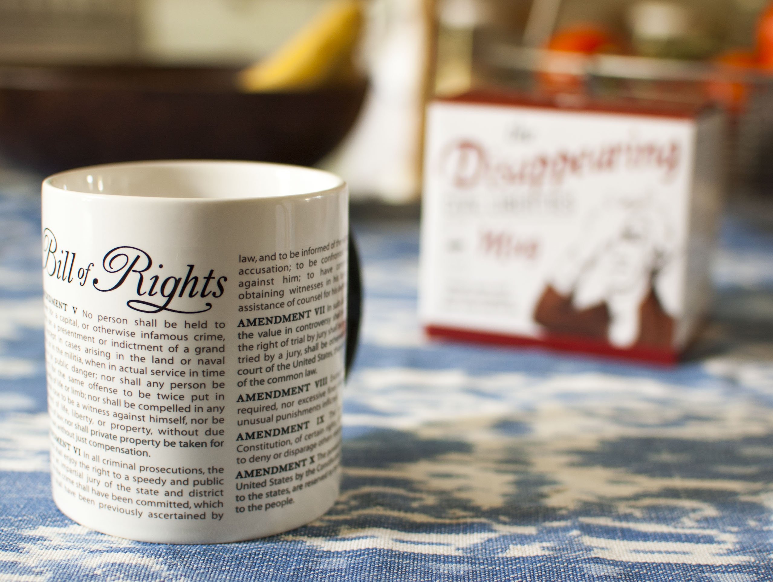 Disappearing Civil Liberties Coffee Mug - Add Hot Water and Watch Your Civil Liberties Disappear Before Yours Eyes - Comes in a Fun Gift Box