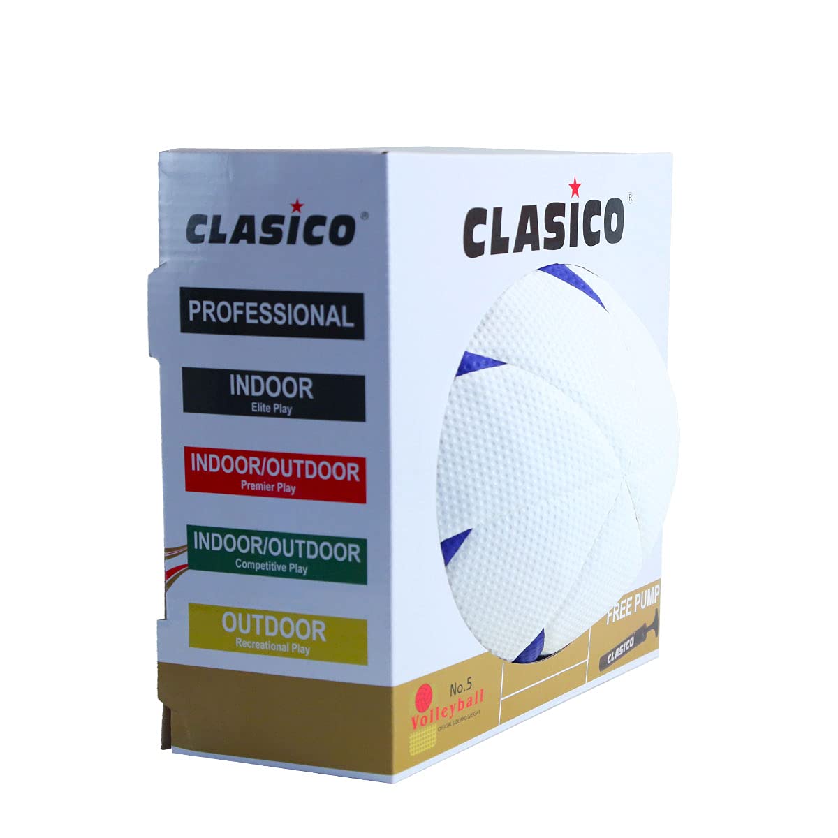CLASICO Super Soft Touch Janpan Material Volleyball Ball Micro Fabric Size 5 Laminated Indoor Practise & Outdoor Training for Junior/Adults Upgrade Package Comes Pump & Two Needles Included