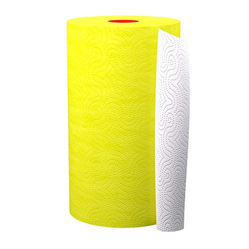 Renova 2 Ply Double Faced Red Label Paper Kitchen Towel, Yellow
