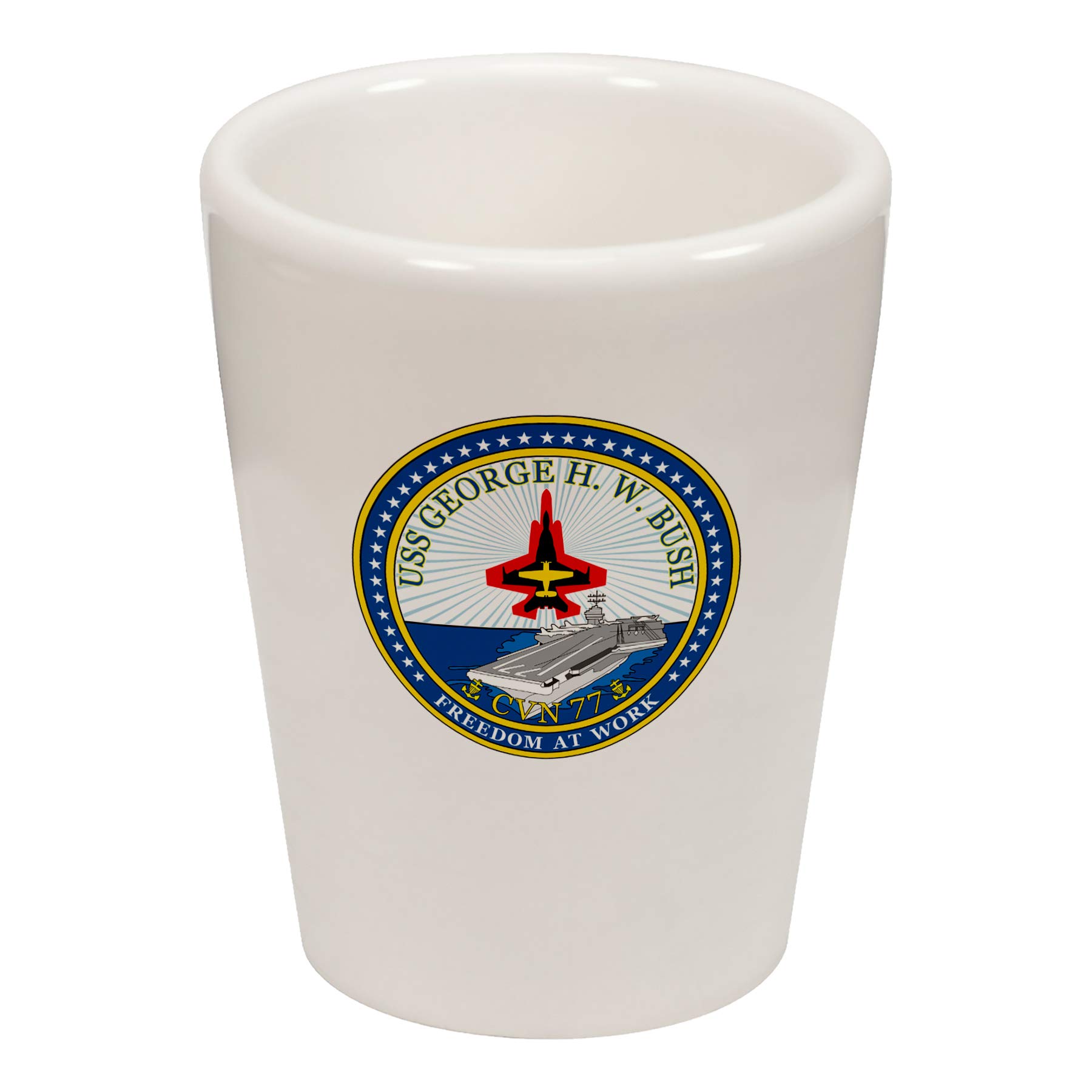 Express It Best Shot Glass -US Navy USS George H. W. Bush (CVN-77)