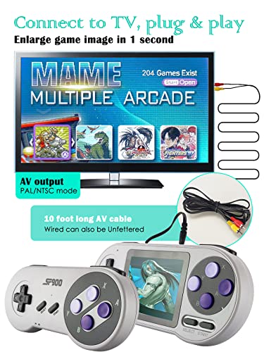 Fadist Handheld Game Console, Portable Retro Game Console, Built in 6000+ Classic Games,3.0 inch IPS Screen,Support for 2 Player,Connecting to TV, Ideal Gift for Kids, Adult, Friend, Lover