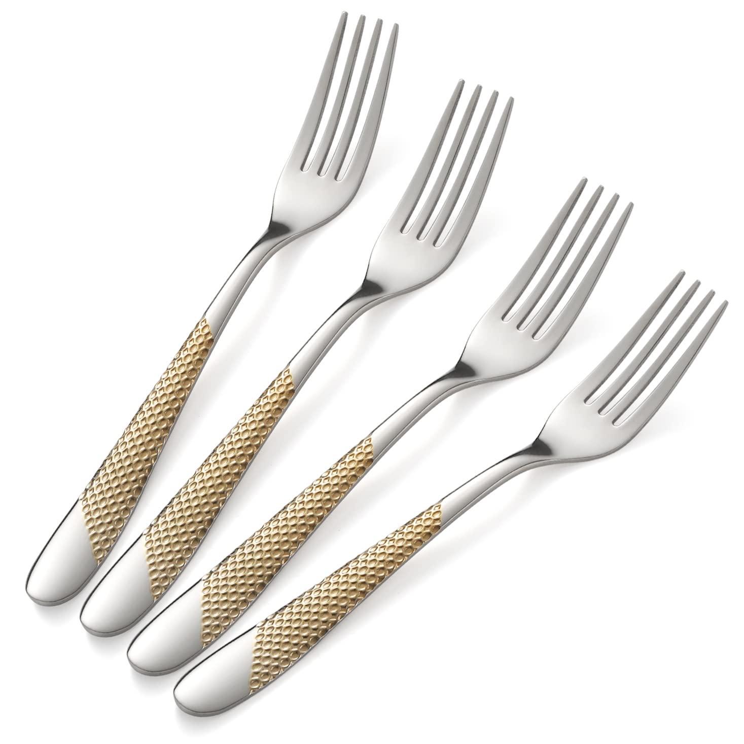 Dinner Forks Set of 4 Stainless Steel Forks Silverware Flatware Dessert Forks for Home Kitchen Restaurant