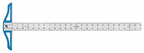 Fairgate 24" Aluminum T-Square t bar Ruler #fg63-124 Ruler, Read in inch, Made in USA