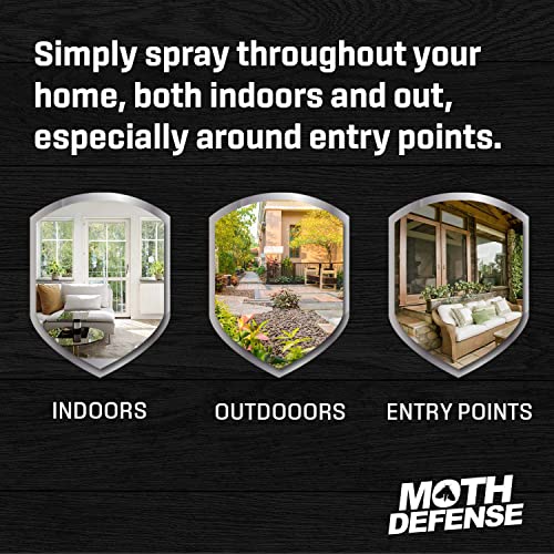 Exterminator’s Choice - Moth Defense Spray - 32 Ounce - Natural, Non-Toxic Moth Repellent - Quick and Easy Pest Control - Safe Around Kids and Pets - Eliminates and Deters Moth