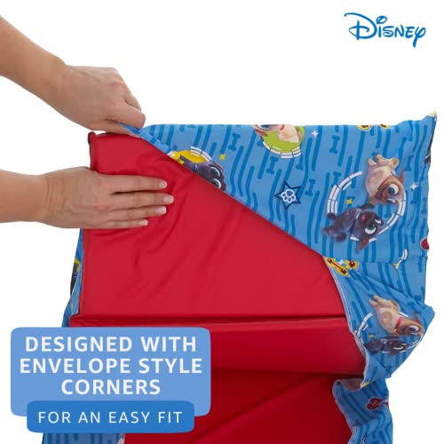 Disney Puppy Dog Pals - Blue, Grey, Yellow and Red Preschool Nap Pad Sheet