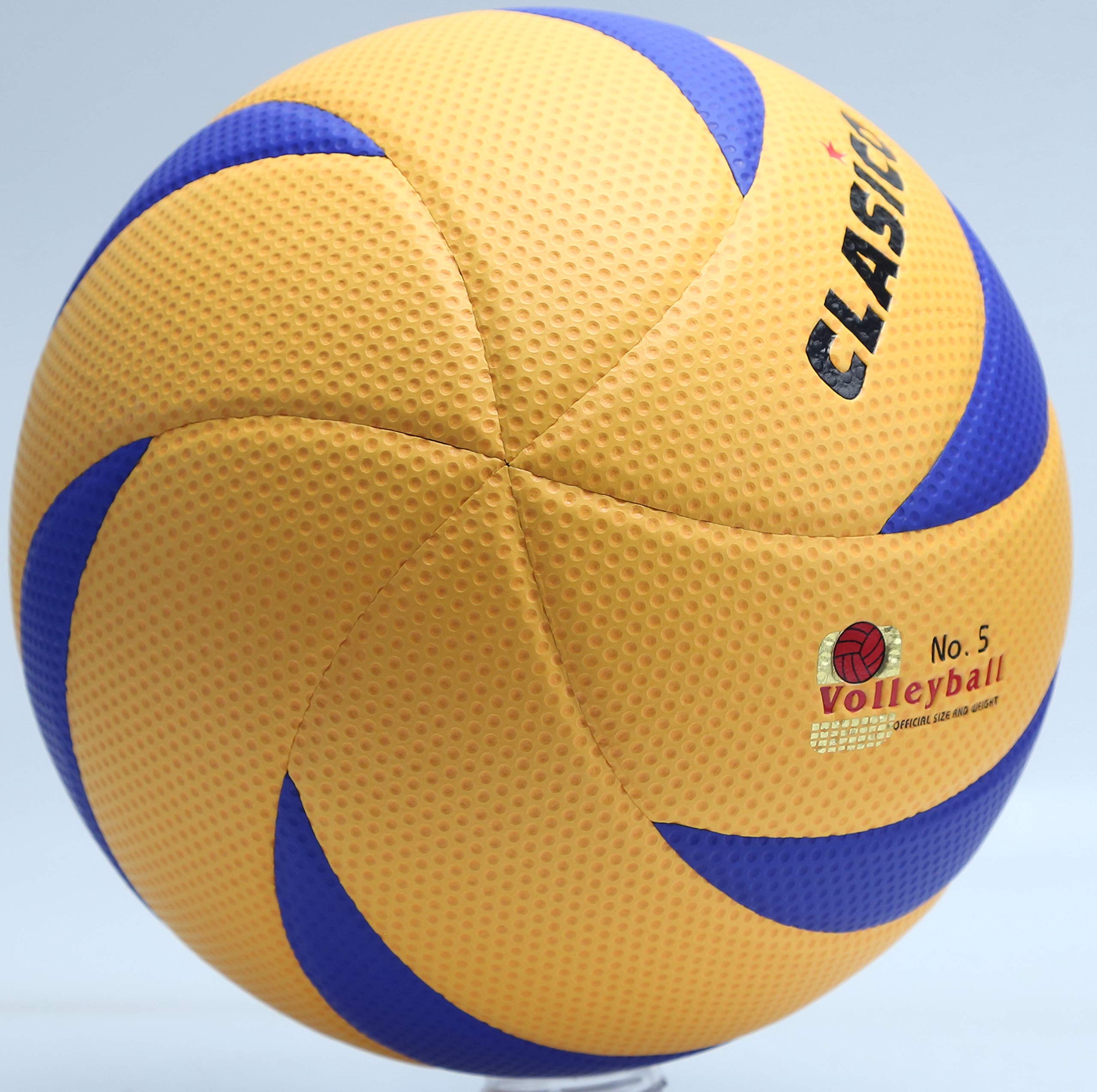 CLASICO Super Soft Touch Janpan Material Volleyball Ball Micro Fabric Size 5 Laminated Indoor Practise & Outdoor Training for Junior/Adults Upgrade Package with Free Charge Pump & Needles Included