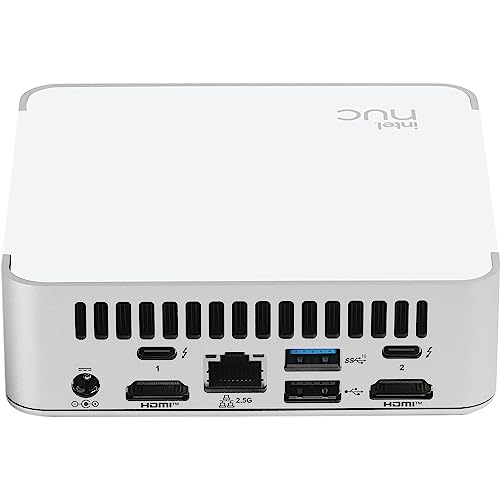 Intel 2023 NUC 13 Pro Kit NUC13ANBi5 Vivid Canyon Mini PC Desktop, 13th Gen 12-Core i5-1340P, 64GB DDR4 RAM, 2TB PCIe SSD, WiFi 6, Bluetooth 5.3, White, Windows 11 Pro, BROAG Cable