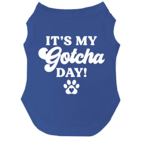 It's My Gotcha Day Dog Tee Shirt Sizes for Puppies, Toys, and Large Breeds (Assorted Colors) (Royal, XX-Large)