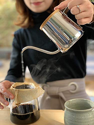 MERMOO YILAN Pour Over Drip Kettle 350ml Stainless Steel Gooseneck Coffee Kettle Long Narrow Spout Hand Drip Coffee Tea Pot with Lid