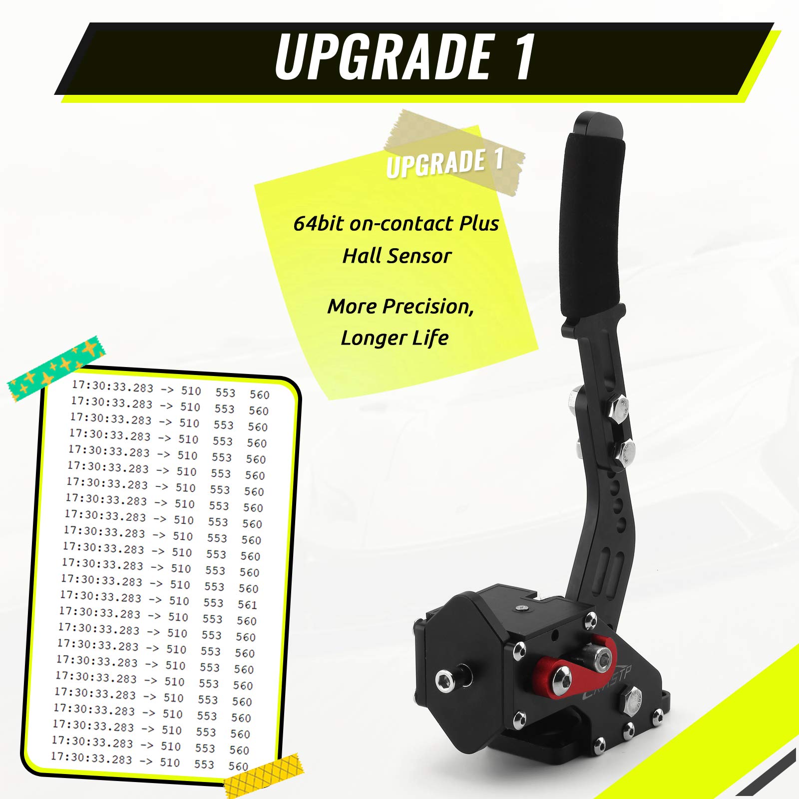 RASTP 64Bit PC USB Handbrake for SIM Racing Games Logitech G27 G25 G29 T500 T300 FANATECOSW LFS DIRT RALLY.2,Black,Without Clamp