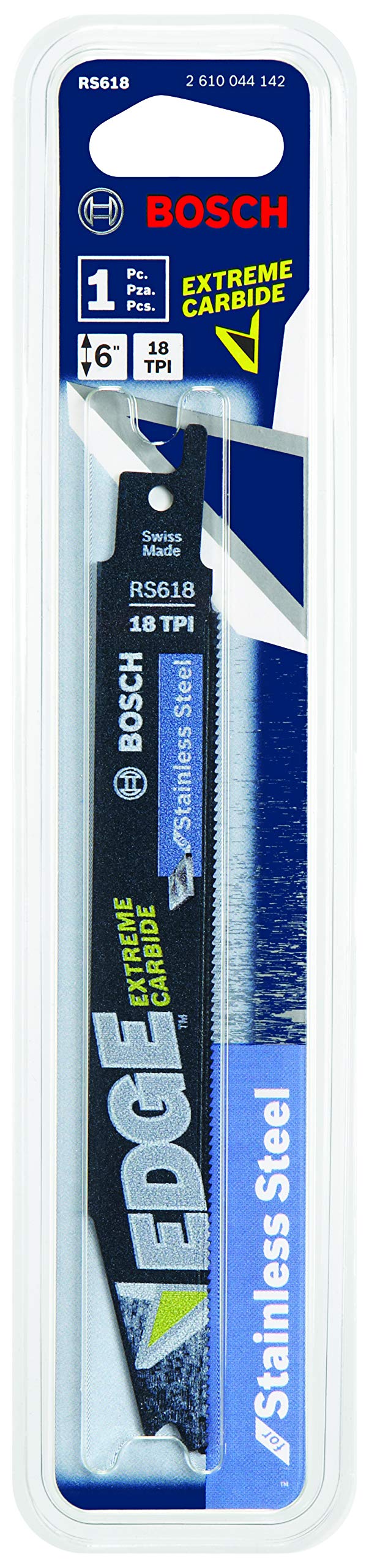 BOSCH RS618 6 In. 18-TPI Edge Reciprocating Saw Blade
