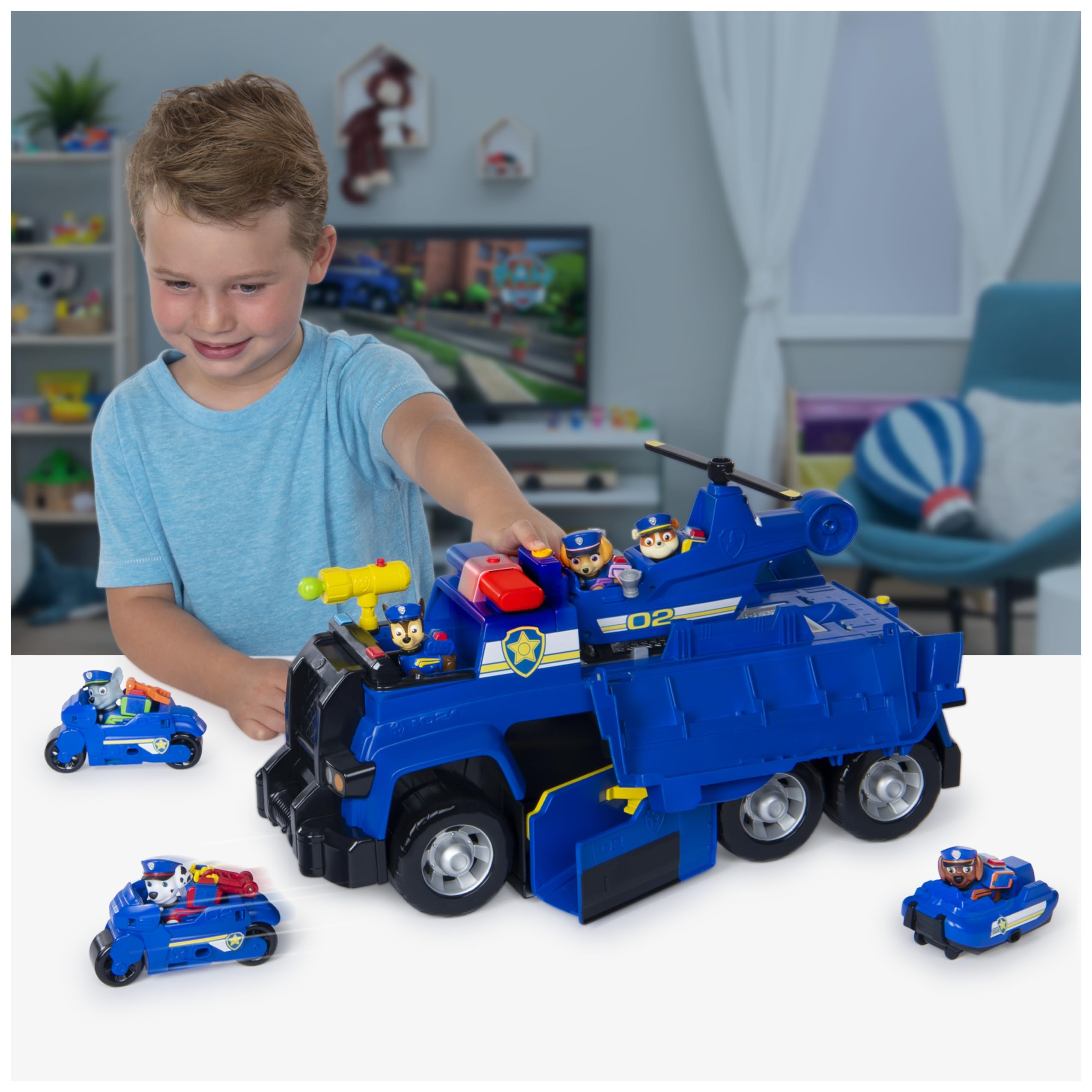Paw Patrol, Chase’s 5-in-1 Ultimate Cruiser with Lights and Sounds, for Kids Aged 3 and up