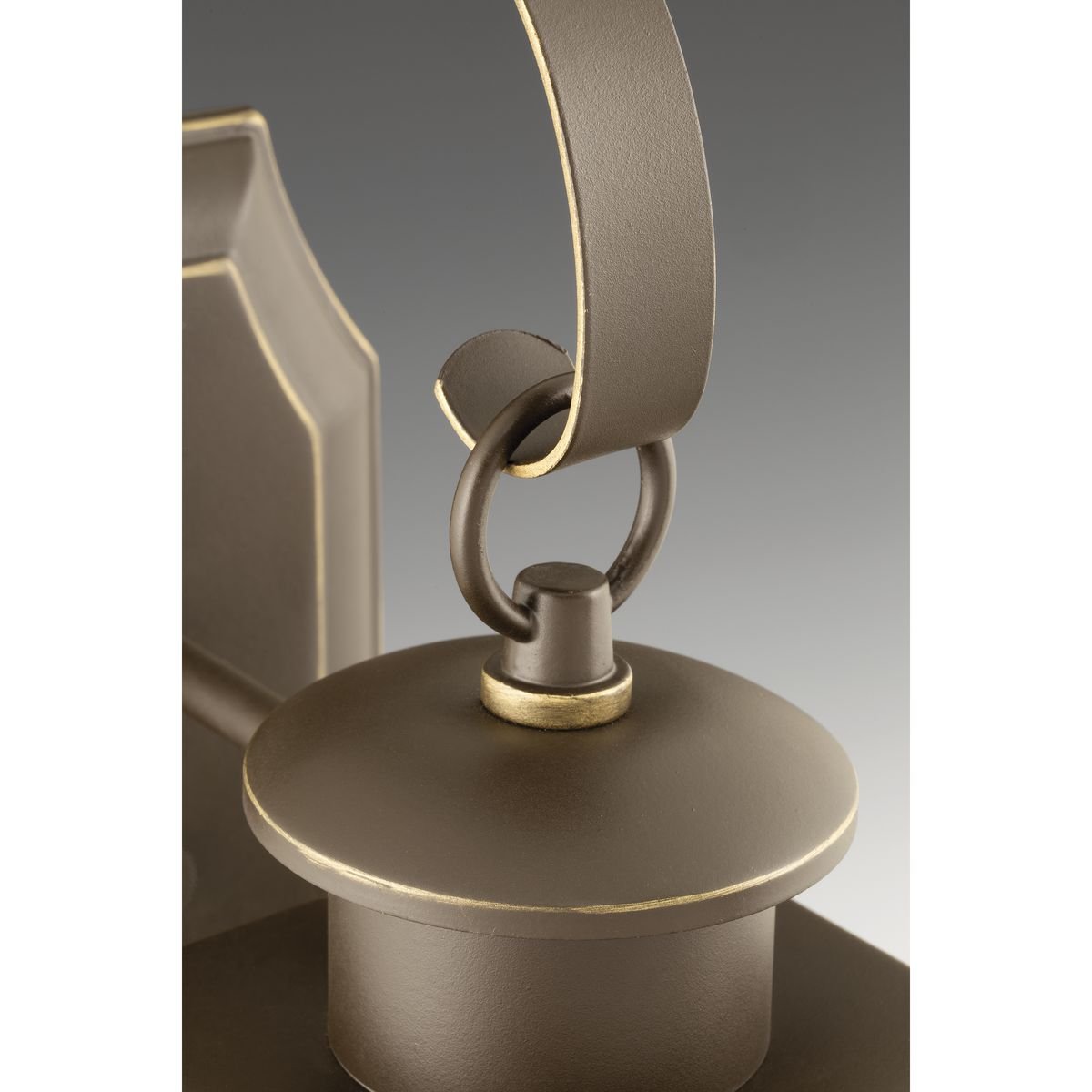 Progress Lighting P6617-20 Burlington Three-Light Large Wall Lantern, Polished Nickel/Delta, Antique Bronze