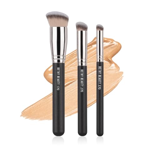 Foundation Brush for Liquid Makeup,Under Eye Concealer Brush Kabuki Set Small Angled Face Cream Blending Air Brushes Dense