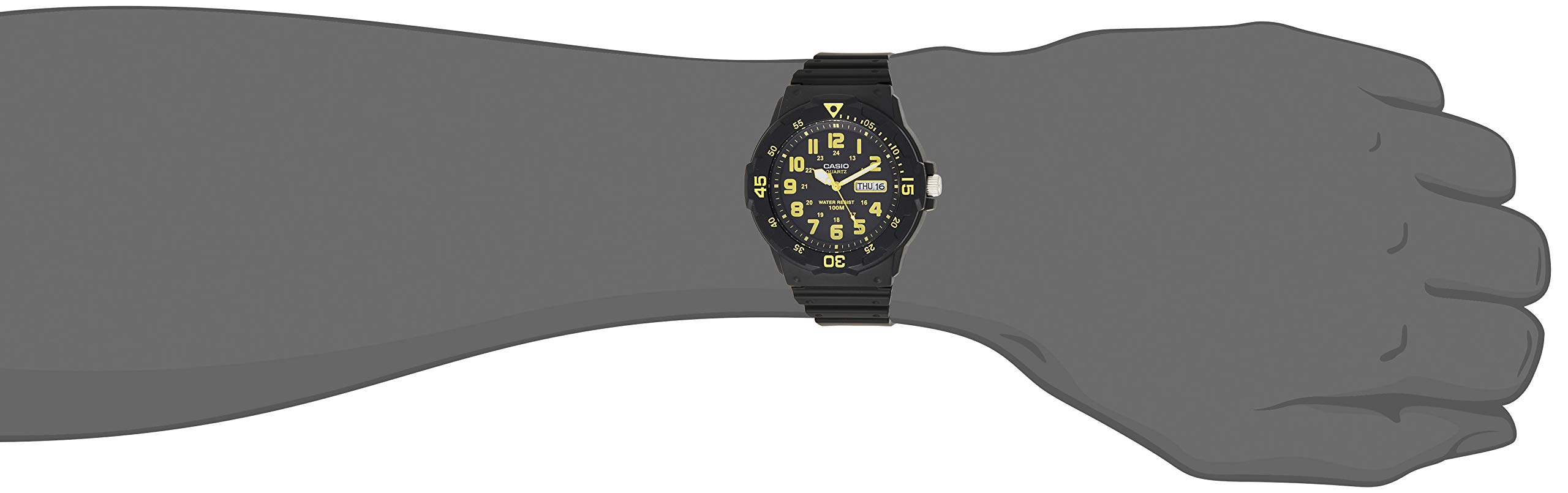 Casio Men's MRW-200H-9BVDF Sports Analog Dive Quartz Black Watch