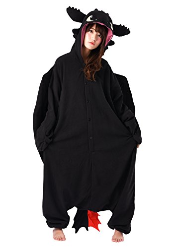 SAZAC Kigurumi - How to Train Your Dragon - Toothless - Onesie Jumpsuit Halloween Costume