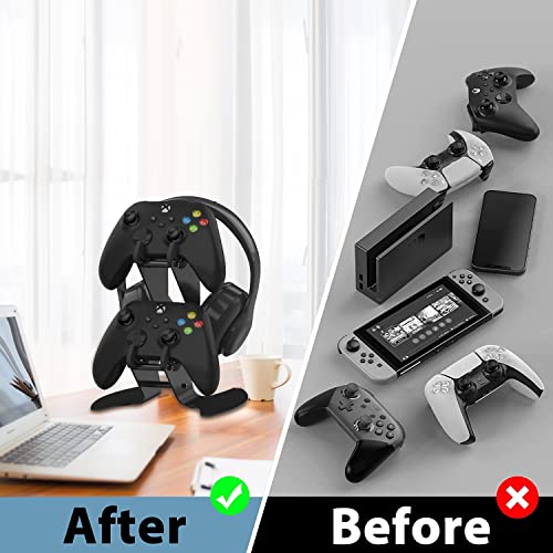 DOYO Game Controller Holder, Universal Headset Holder Gamepad Gaming Controller Stand Mount Accessoreis for Xbox one, DualSense PS5, DualShock 4, PS4, Xbox 360, Switch