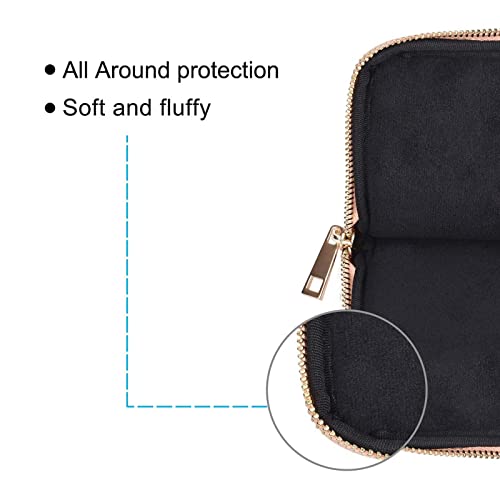 MOSISO Laptop Sleeve Compatible with MacBook Air/Pro,13-13.3 inch Notebook,Compatible with MacBook Pro 14 inch 2023-2021 M2 A2779 A2442 M1, PU Leather Vertical Padded Bag Waterproof Case, Rose Gold