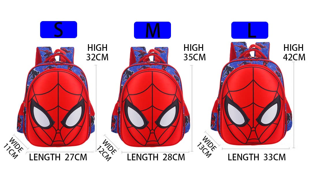 Dasellbag Toddler Boys Girls Kids Backpack 3D Cartoon Comic Lightweight Waterproof Student Schoolbag for Christmas Halloween(Blue-S)