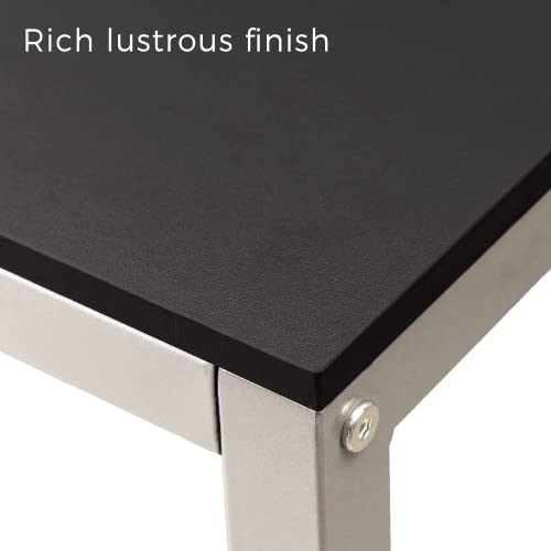 GOOD & GRACIOUS L-Shaped Gaming Desk, 60x55 Inch L Shape Desk, Corner Desk for Home Office, Modern Home Office Study Writing Workstation L Table, Easy Assembly, Black&Gray