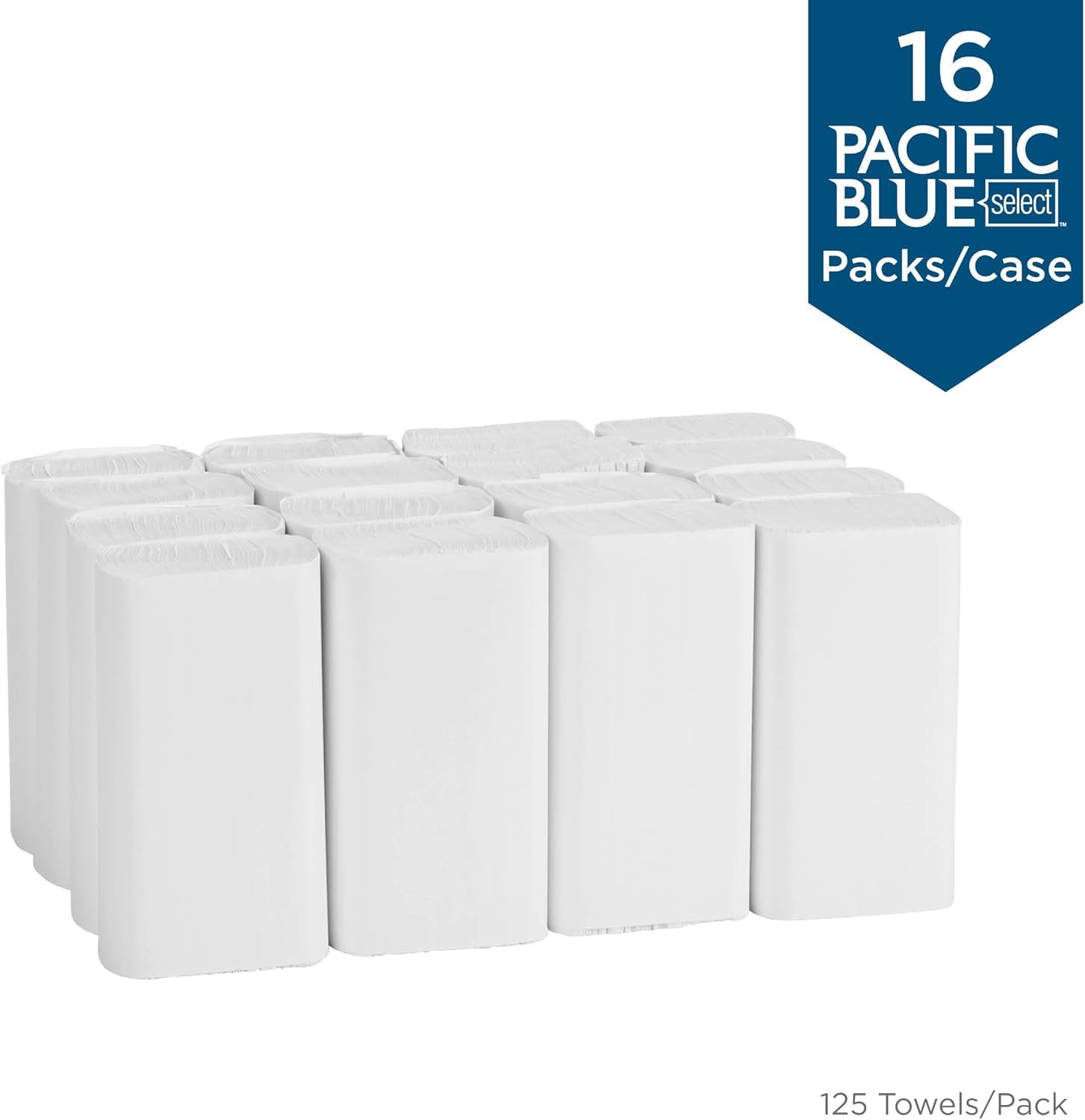 Pacific Blue Select (21000) Multifold Premium 2-Ply Paper Towels (Previously Signature by GP PRO (Georgia-Pacific), White, 125 Paper Towels Per Pack, 16 Packs Per Case (2 Case(16 Pack)