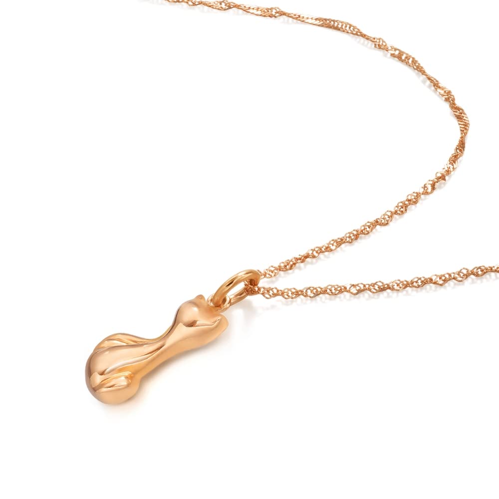CHOW SANG SANG 18K Rose Solid Gold Kitten Pendant for Women 86551P | [Not Include the Neckace]