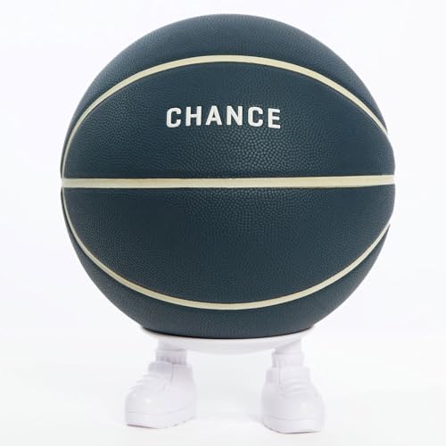 Chance Premium Indoor/Outdoor Basketball - Composite Leather (Sizes: 5 Youth, Size 6, Size 7) (Pebble - Teal, 6 Women's Official - 28.5")