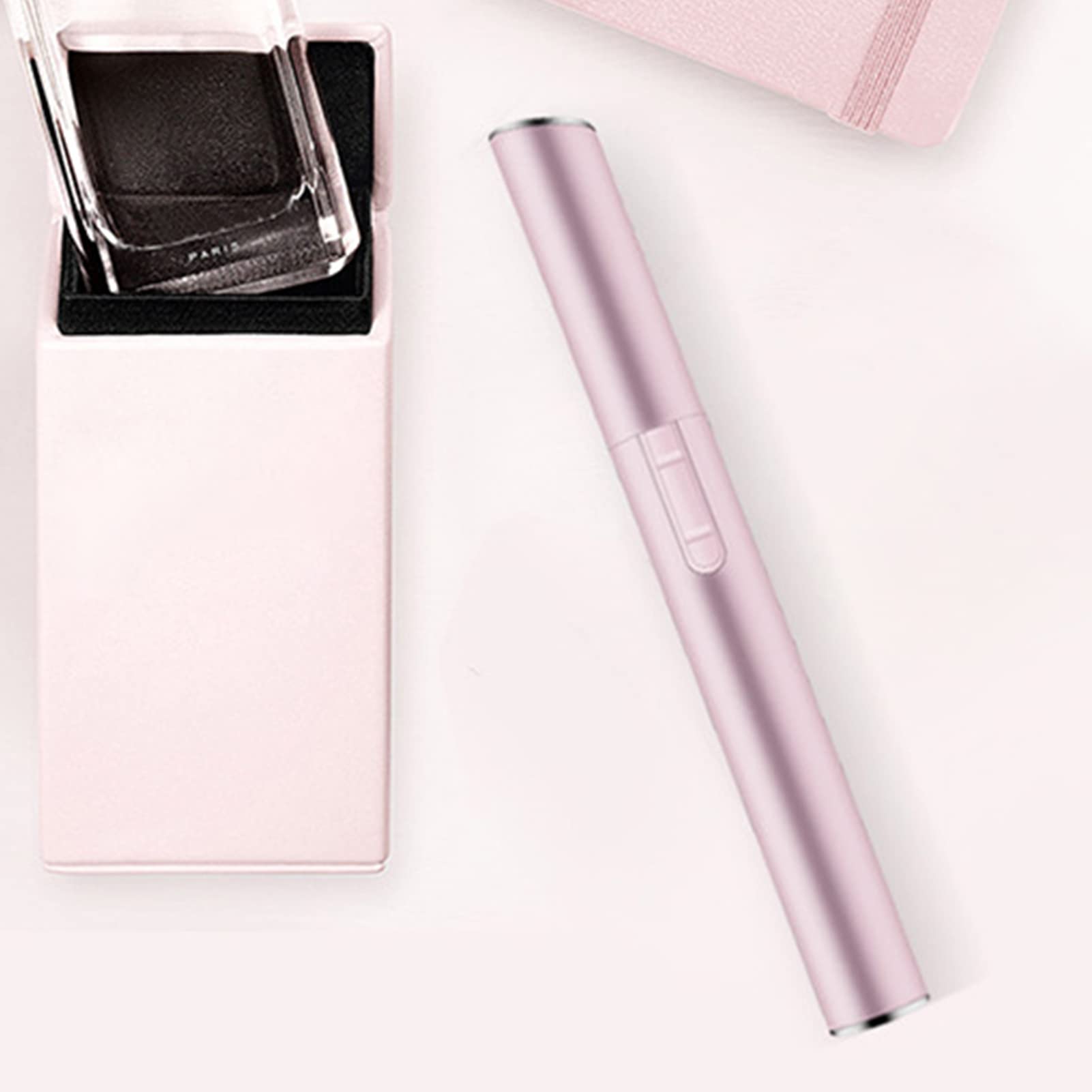 cdar Brow Trimmer,Painless Eyebrow & Facial Hair Trimmer for Men & Women, Battery Included Electric Groomer Pink