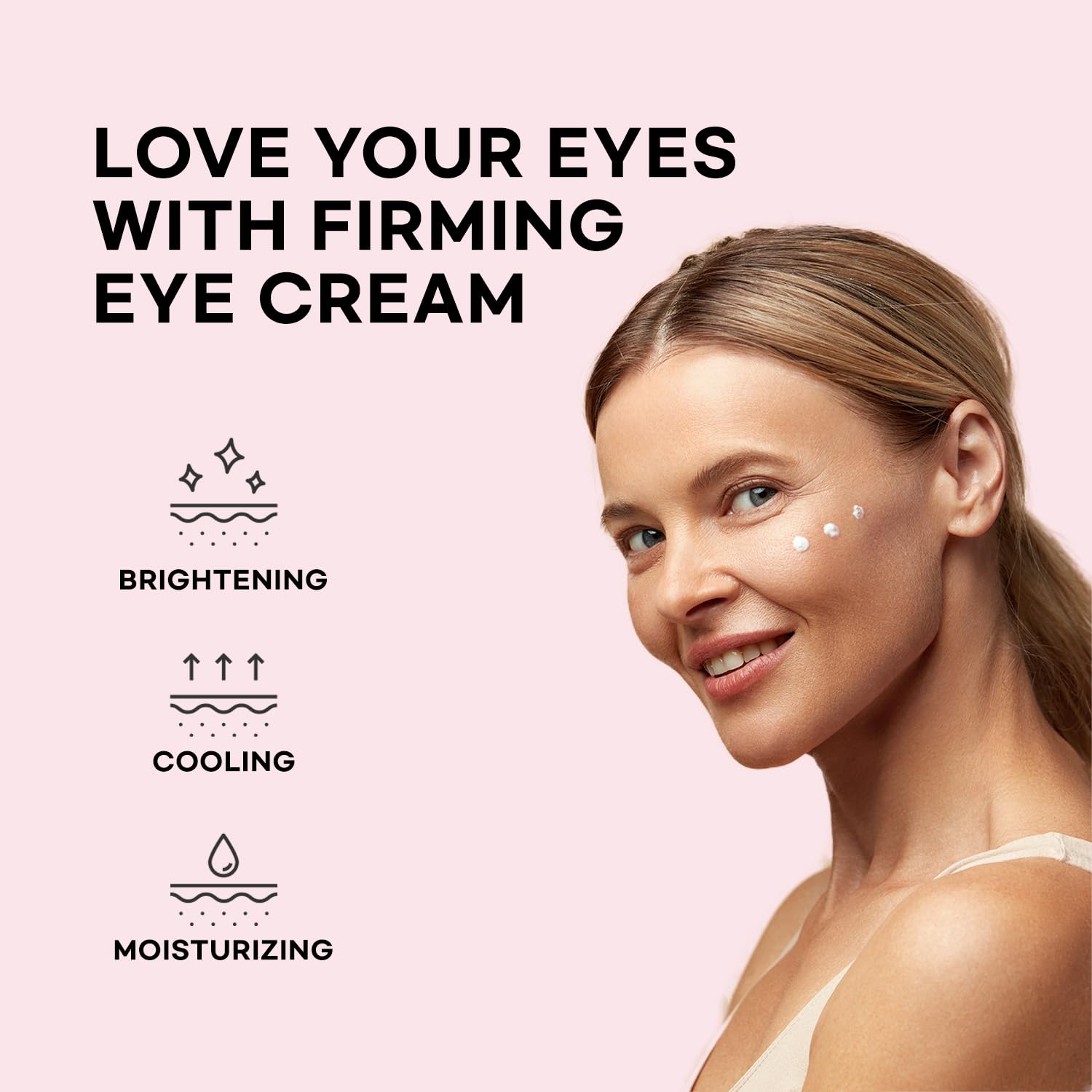Epielle Firming Eye Cream | Anti-Aging Serum for Sagging Skin and Wrinkles | Cooling Applicator for Refreshing Application | Korean Skincare