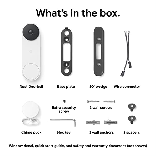 Google Nest Doorbell 720p- (Wired, 2nd Gen) - Video Security Camera - Ash