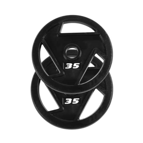 Cast Iron Bumper Plates Set,2-Inch Olympic Weight Plates Pair,85lb/105lb/140lb/155LB Free Weights Hole & Anti-Rust Hammertone Finish,Pairs or Sets,Multiple Packages (155LB Set)
