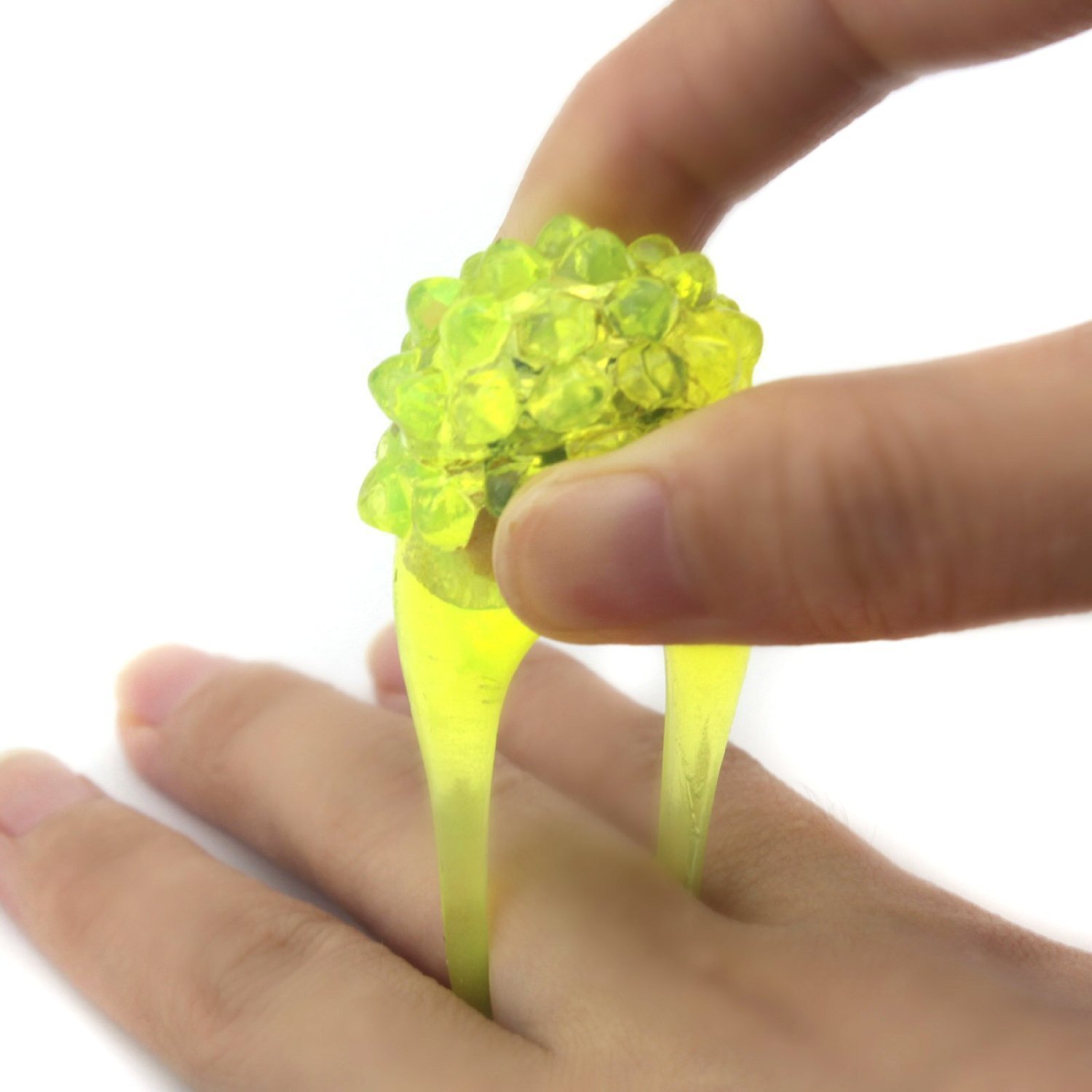 HND® Novety LED Flashing Light Up Jelly Bumpy Ring, For Party,Cutumes,Birthday,Wedding And Any Celebrations. 24-Pack