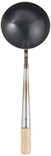 Endoshoji TKG ATYA801 Chinese Ladle, For Fried Rice, Outer Diameter x Handle Length 4.1 x 8.5 inches (105 x 215 mm), Capacity Estimated 5.9 fl oz (150 cc), The More Oil Becomes Better and Easier to