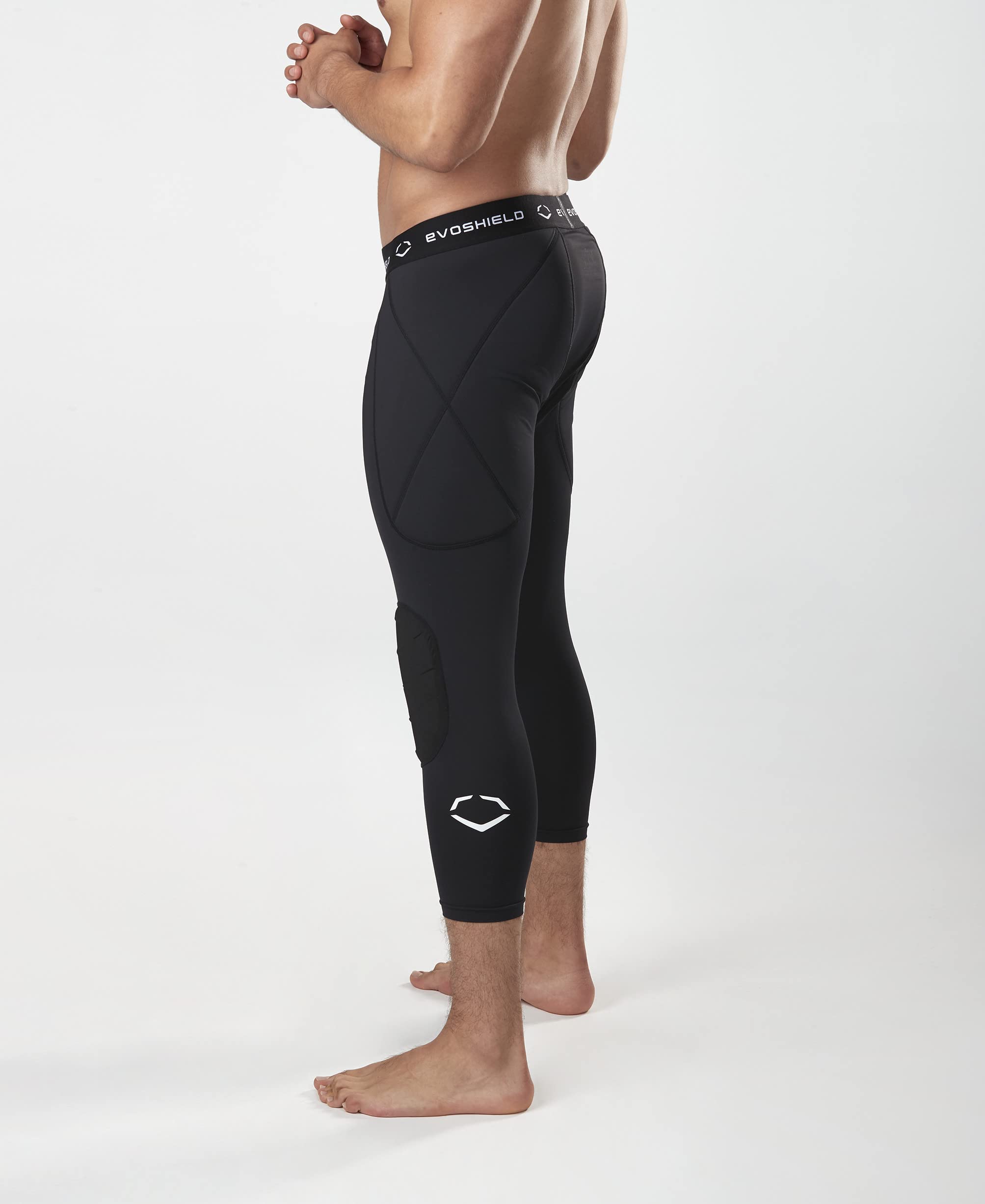EvoShield Men's Standard 3/4 Sliding Tights, Black, Medium