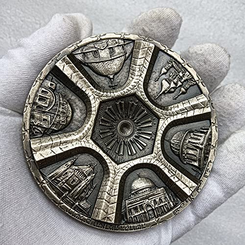 大铜章收藏者协会 2021 China 88MM White Copper Medal World Civilization Sanctum Jerusalem Medal