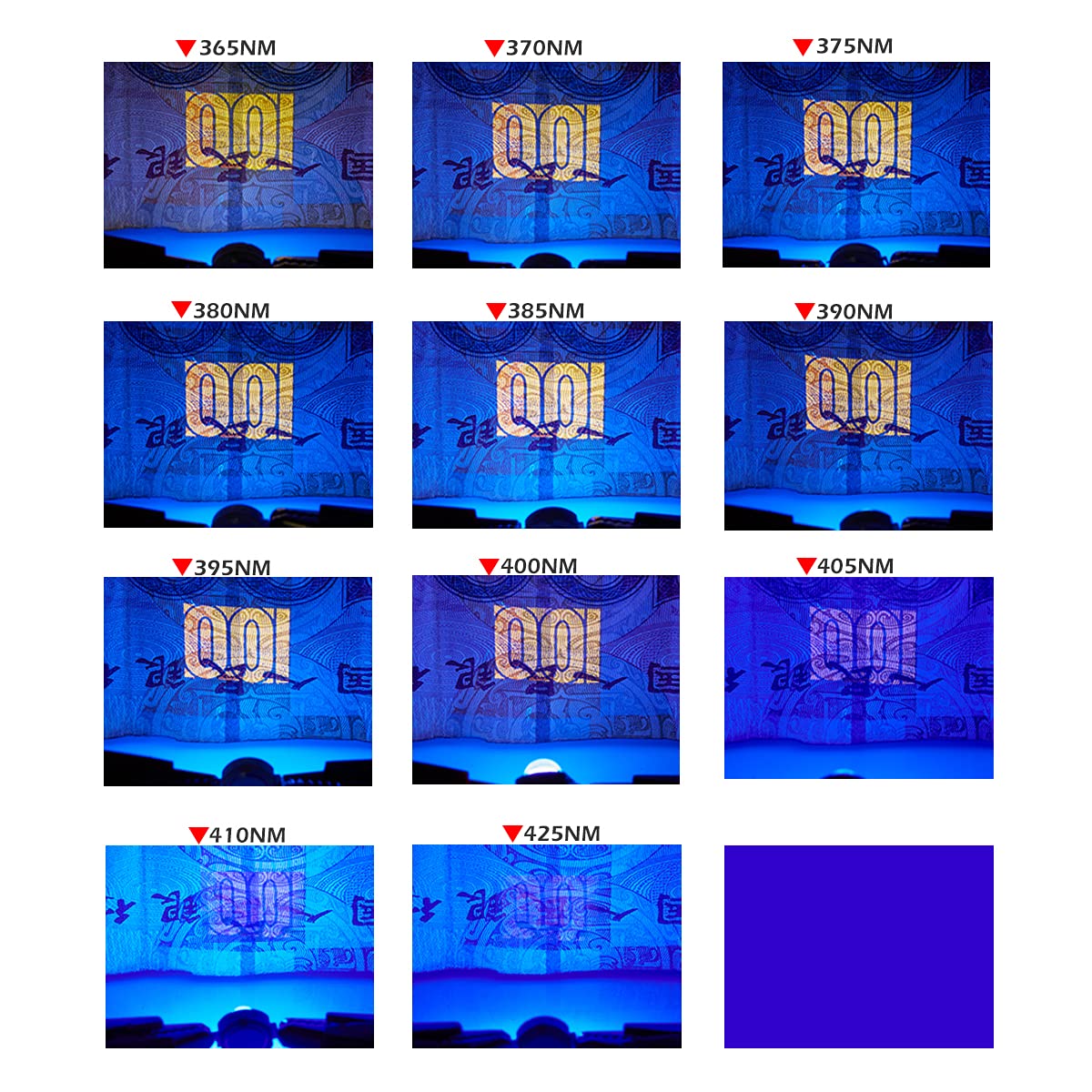 CHANZON 10 pcs High Power Led Chip 3W Purple Ultraviolet (UV 395nm / 400mA - 500mA / DC 3V - 3.4V / 3 Watt) SMD COB Light Emitter Components Diode 3 W Ultra Violet Bulb Lamp Beads DIY Lighting