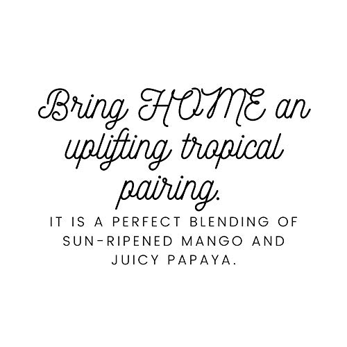 Nika's Home Mango Papaya Soy Candle - 12oz Mason Jar - Non-Toxic Soy Candle-Hand Poured Candle- Handmade, Long Burning Candle-Highly Scented Candle-All Natural, Clean Burning Candle