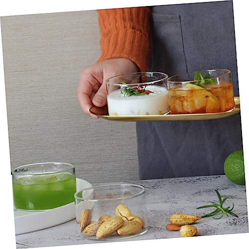 Healifty 6 Pcs Pudding Mold Cups Round Glasses Juice Glass Candy Mold Round Dessert Bowl Glass Jelly Bowl Cocktail Glasses Glass Pudding Cup Dessert Supply Transparent Yogurt Cup With Cover