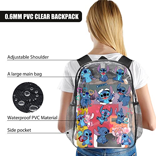 Clear Backpack Water Proof Transparent Travel Backpack Cute School Travel Backpack for Kids Women Men Hiking