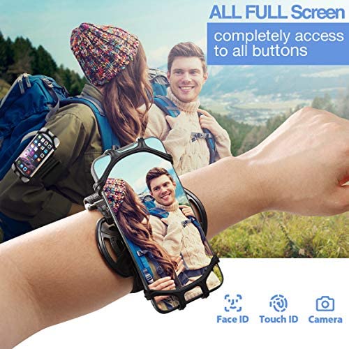 Cell Phone Running Armband Holder for iPhone,Galaxy,Google Pixel,LG.All 4~7 Inchs Smart Phones,360 Rotatable, Workout Universal Adjustable Arm Band, Strap/Pocket for Men Jogging Gym Riding