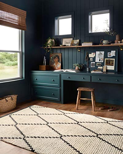 Chris Loves Julia x Loloi Alice Collection ALI-04 Cream / Charcoal 18" x 18" Sample Rug