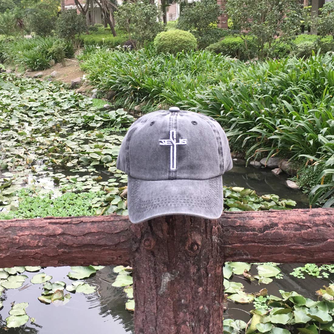 Christian Jesus Cross Hat, Embroidered Ponytail Baseball Cap for Women
